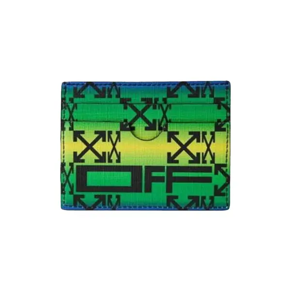 Off-White Zipped Monogram Card Case - Multicolor