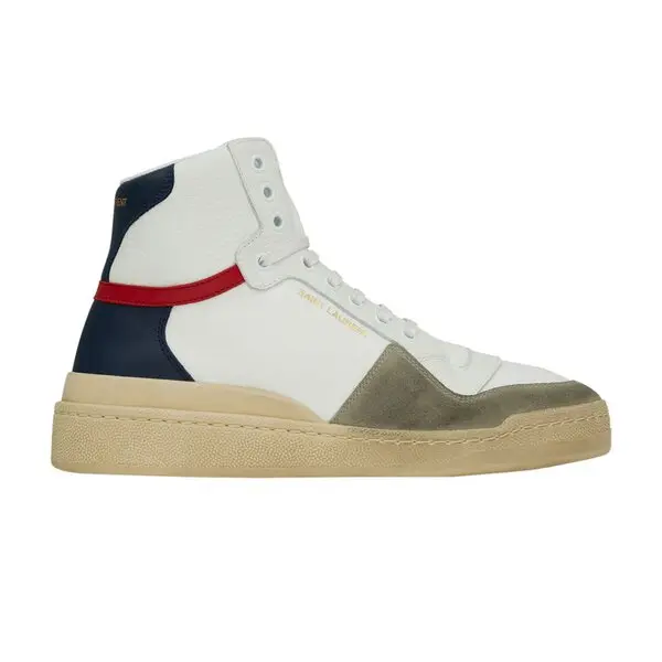 Saint Laurent Sl-24 Mid High-top Sneakers - White