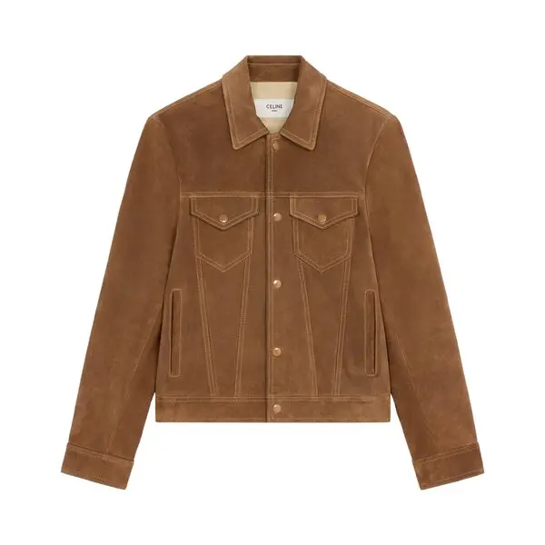 Celine Suede Trucker Jacket