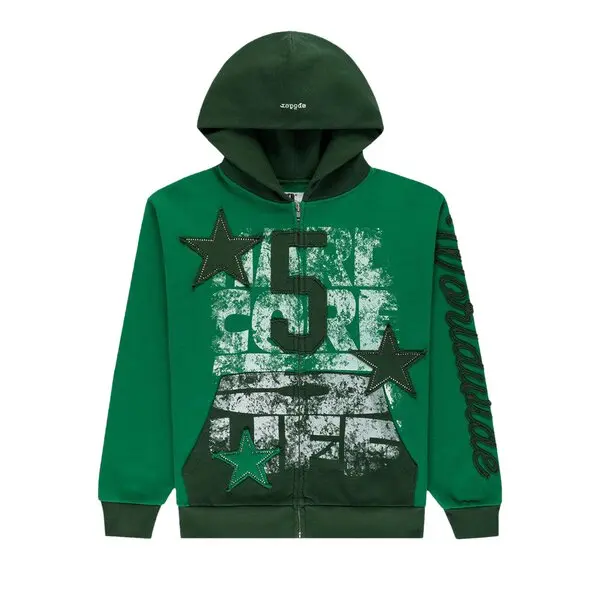 SP5DER Triple 5 Stitch Zip Up - Green