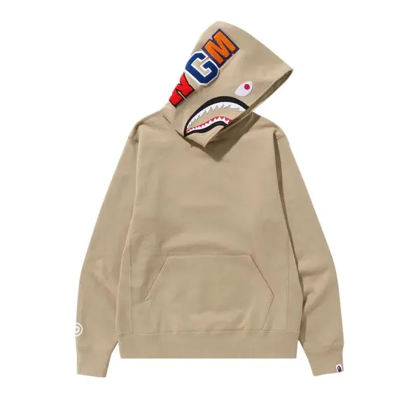 BAPE Shark Pullover Hoodie - Tan