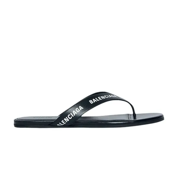 Balenciaga Logo Flip Flop Slides