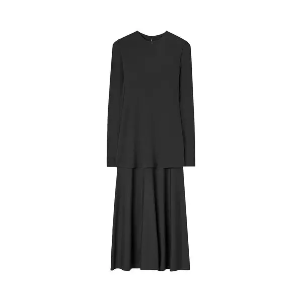 JIL SANDER Crewneck Midi Dress - Black