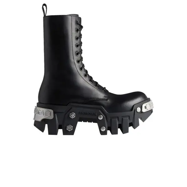Balenciaga Bulldozer Lace-up Boot - Black