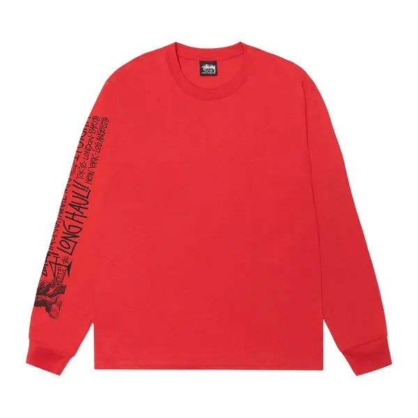 StÜssy Long Haul Long-sleeve Tee - Red