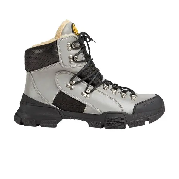 Gucci Flashtrek High Top Sneakers - Silver