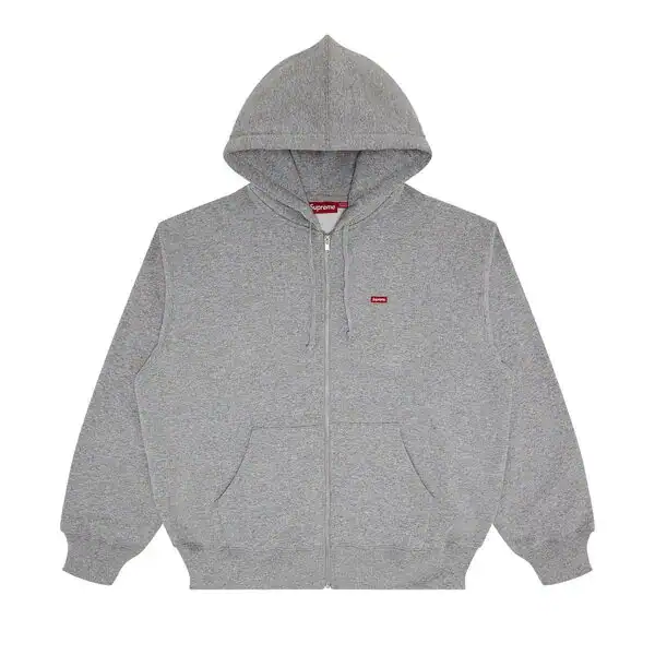 Supreme Small Box Zip Up Hooded Sweatshirt - Grey | Editorialist