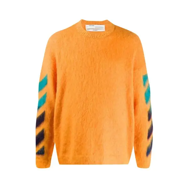 Off-White Brushed Mohair Crewneck
