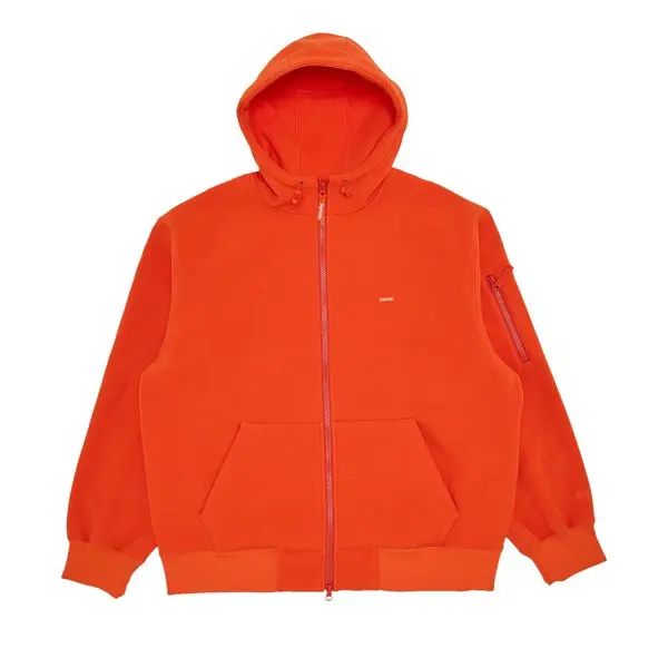 Supreme Windstopper Zip Up Hooded Sweatshirt - Orange