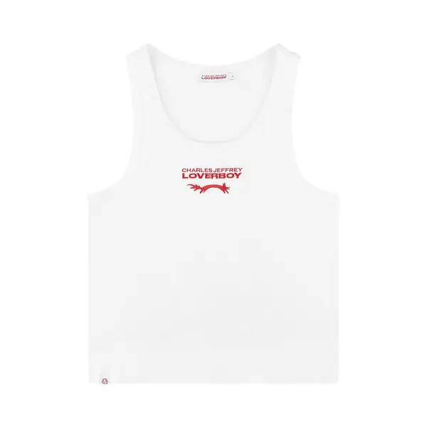 CHARLES JEFFREY LOVERBOY Knitted Tank - White