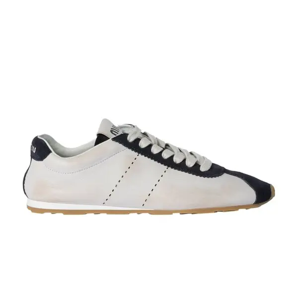 Miu Miu Plume Suede Sneakers - Blue
