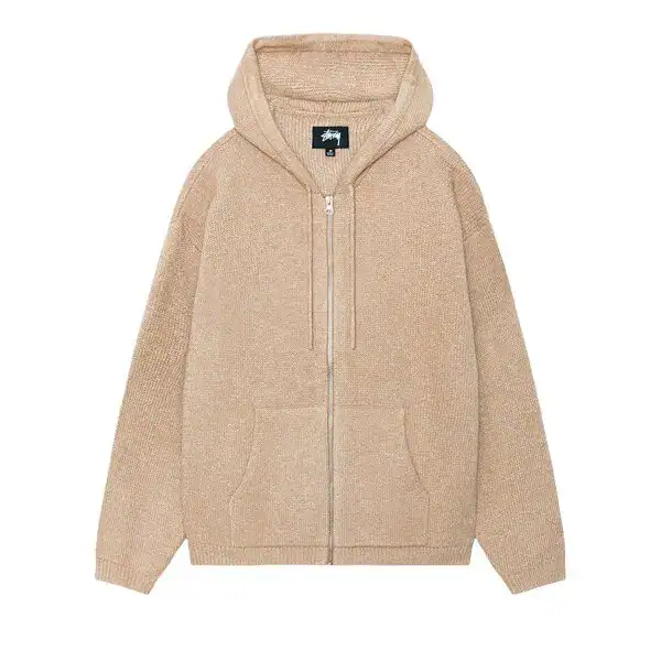 トップス STUSSY HOODED ZIP SWEATER StüSsy Hooded Zip Sweater - Brown | Editorialist