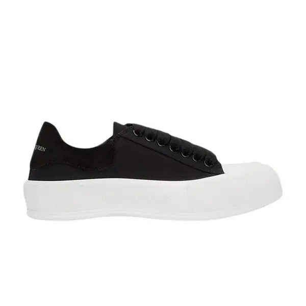 Alexander McQueen Deck Plimsoll Low Top Sneakers - Black