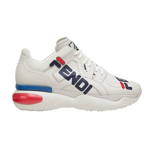 FILA Fendi X Nappa Leather Low-top Sneakers