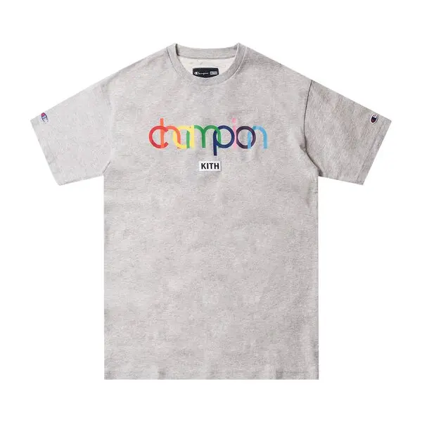 Kith X Champion Double Logo Tee - Grey