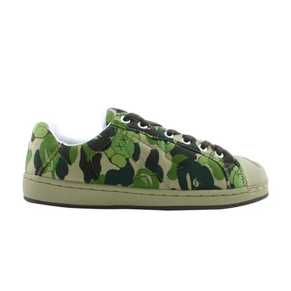 BAPE Skullsta Fs-020 Low Camo Sneakers - Green