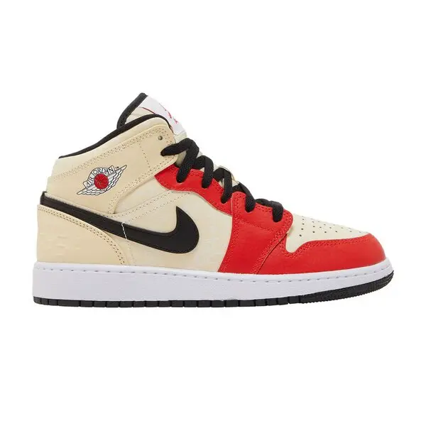 JORDAN 1 Mid Ss Gs Sneakers - Cream