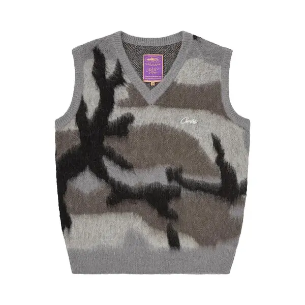 CORTEIZ Mohair Knit Vest - Grey