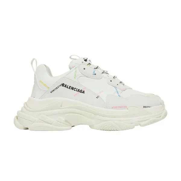 Balenciaga Triple S Allover Logo Sneakers - White