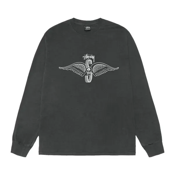 StÜssy Skull Wings Long-sleeve Tee - Black