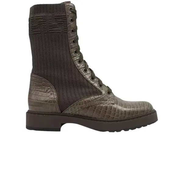 Fendi Ff Rockoko Biker Boots