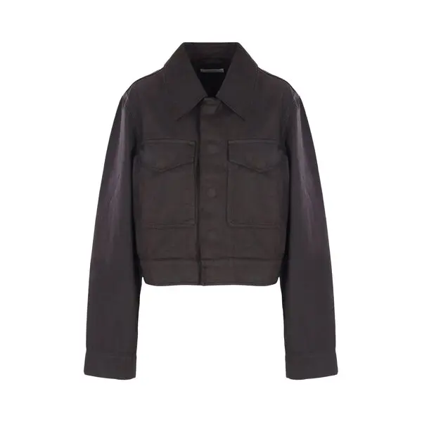 LEMAIRE Cropped Jacket - Brown