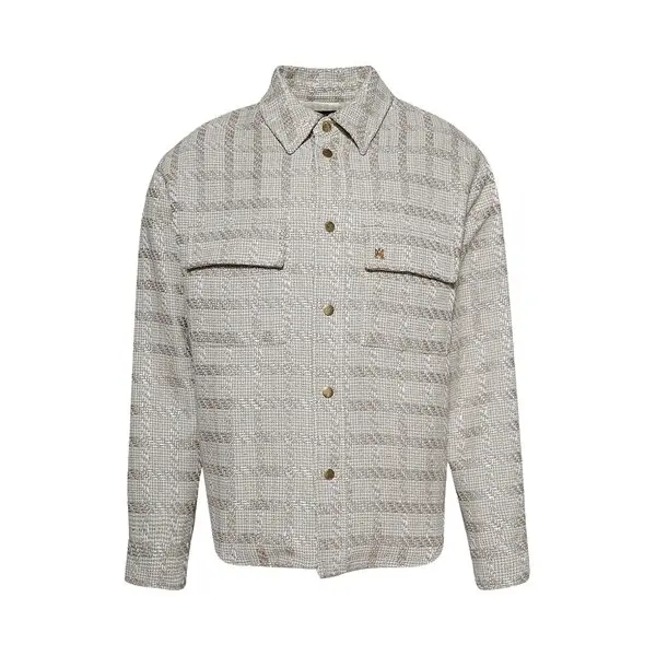 Amiri Check Boucle Padded Overshirt - Green