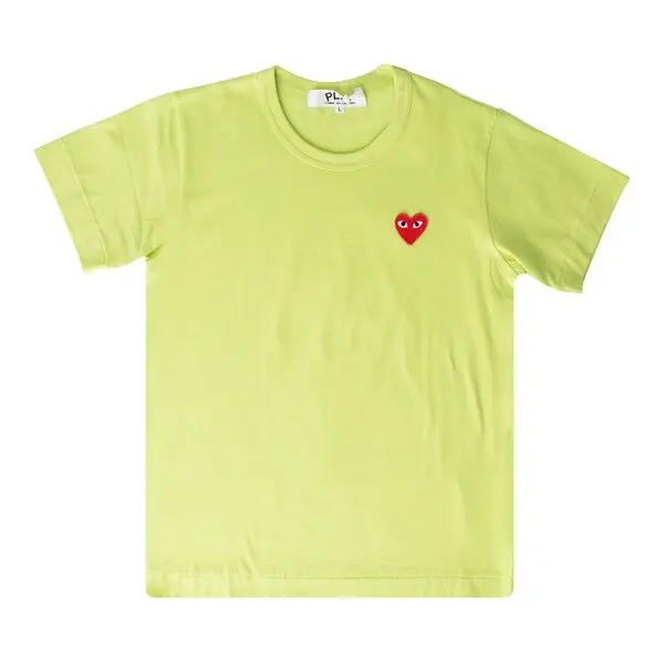 Play Comme Des Garcon Short-sleeve T-shirt With Small Red Heart - Green