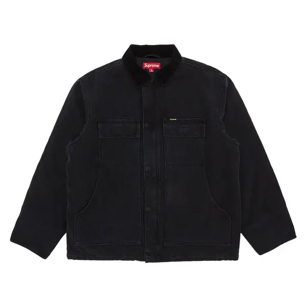 Supreme Old English Canvas Work Jacket - Black