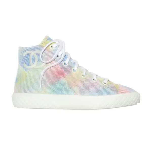 Chanel Printed Fabric High-top Sneaker