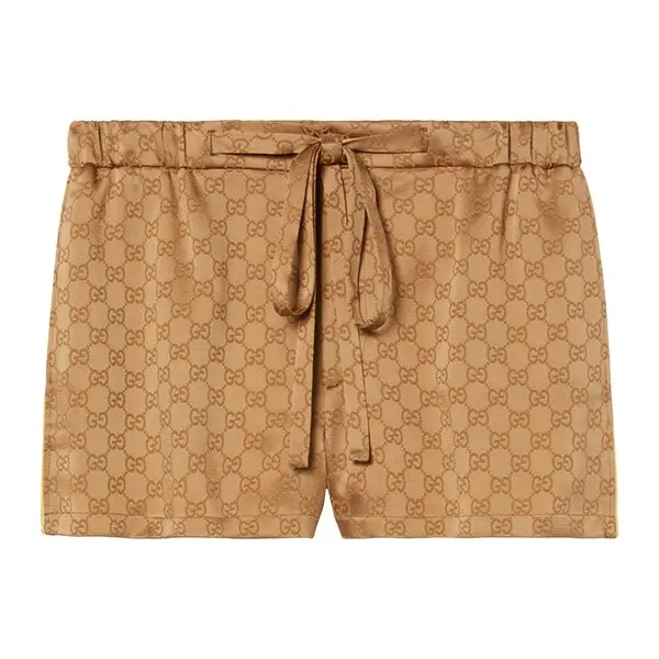 Gucci Satin Shorts - Brown