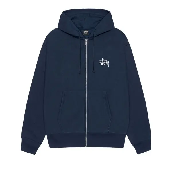 StÜssy Basic Zip Hoodie - Blue