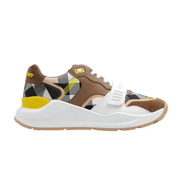 Burberry Ramsey Geometric Check Sneakers