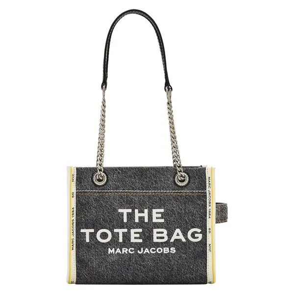 Marc Jacobs Denim Chain Small Tote Bag - Black