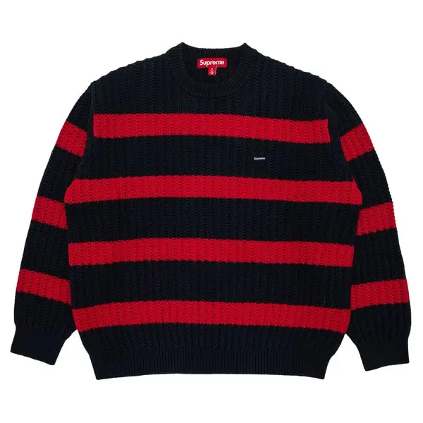 Supreme Loose Gauge Stripe Sweater - Blue