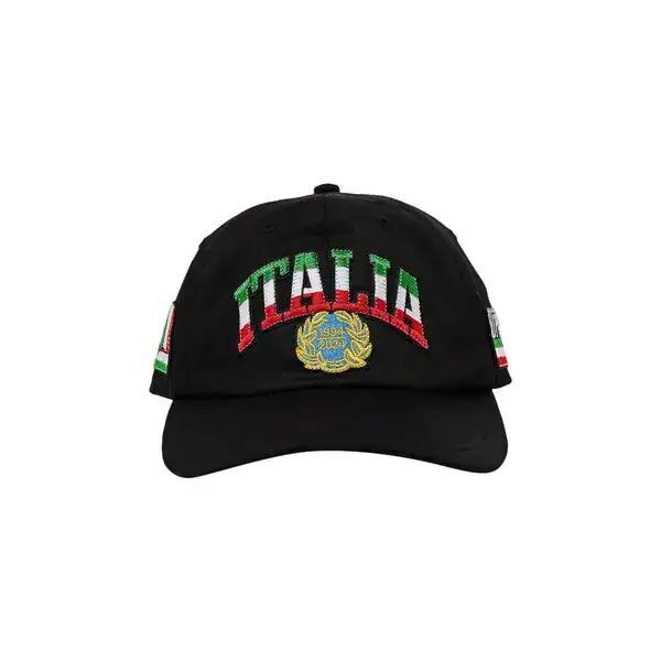 Supreme Italia 6-Panel Hat - Black | Editorialist