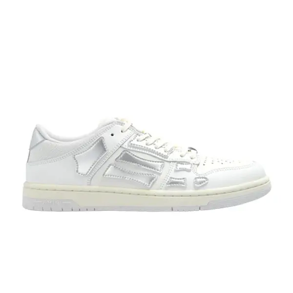 Amiri Skel Top Low Metallic Sneakers - White