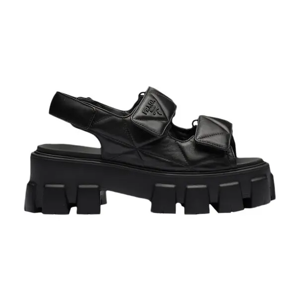 Prada Monolith Sandal - Black