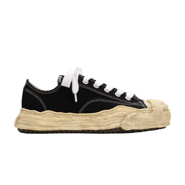Mihara Yasuhiro Hank Og Dyed Sole Canvas Low - Black