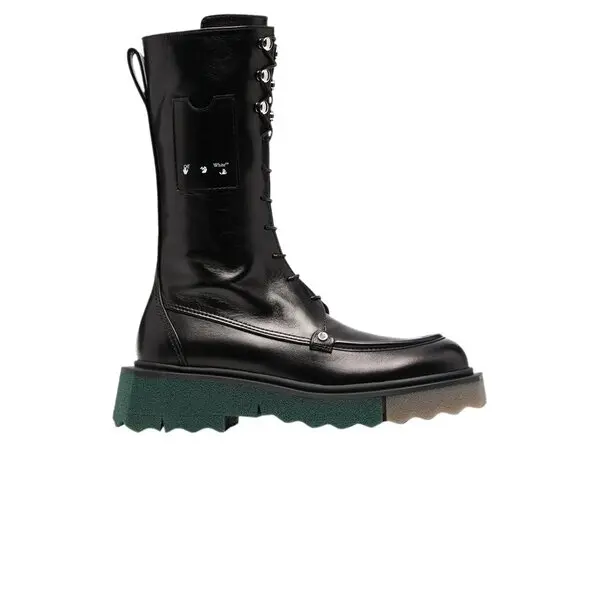 Off-White Sponge Combat Boots - Black
