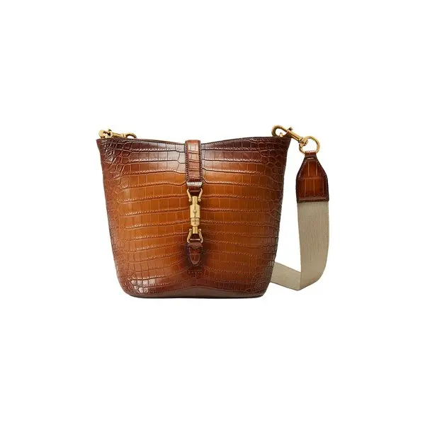 Gucci Jackie Soft Crocodile Bucket Bag