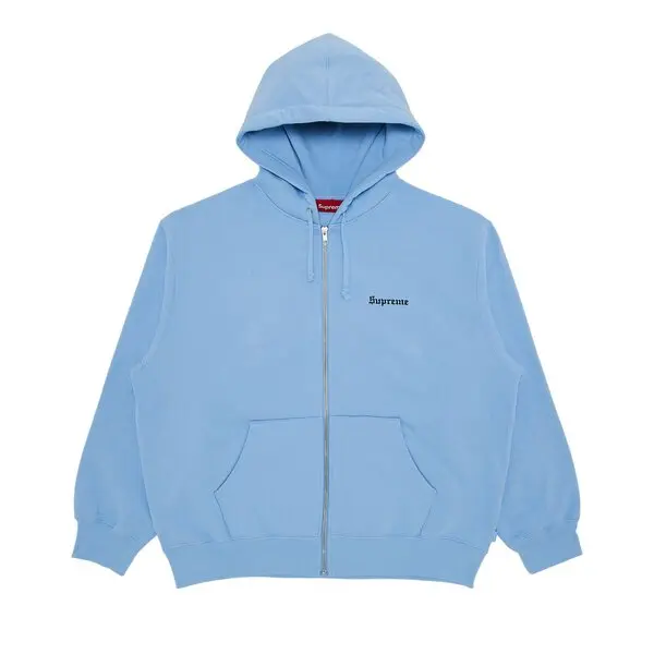 Supreme Crest Zip Up Hooded Sweatshirt - Blue