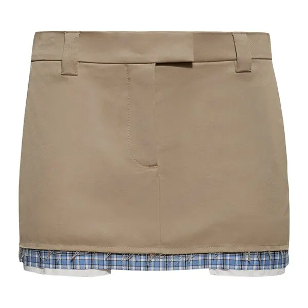 Miu Miu Chino Mini Skirt - Tan