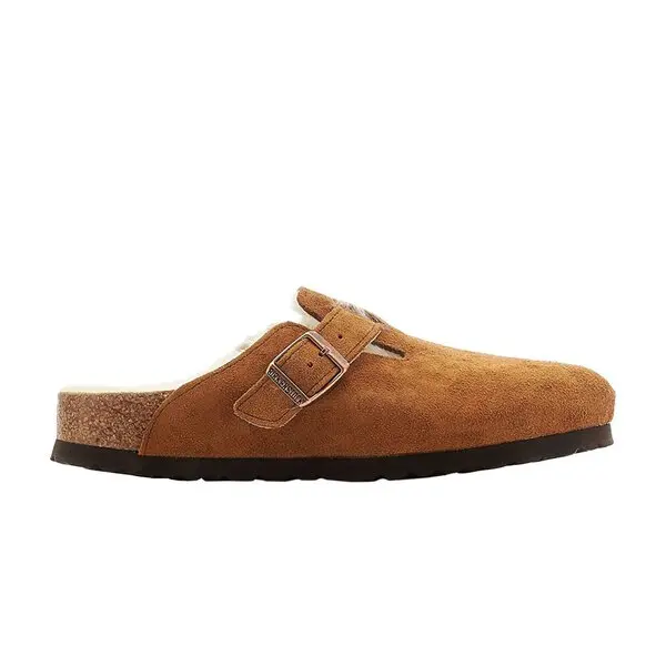 BIRKENSTOCK Boston Shearling Suede Clogs