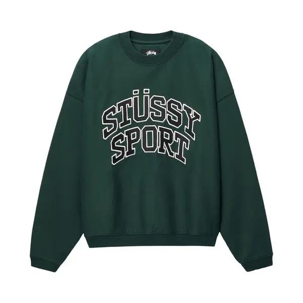 StÜssy Sport Relaxed Oversized Crew - Green