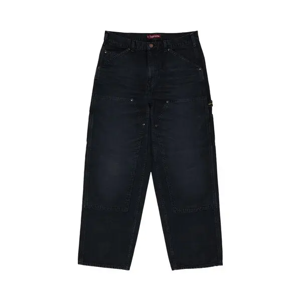 Supreme Worn Double Knee Painter Pant - Black
