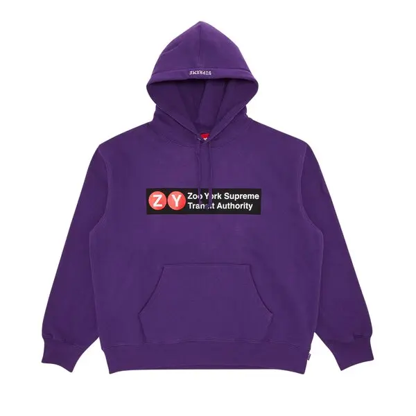 Supreme X Zoo York Hooded Sweatshirt - Purple