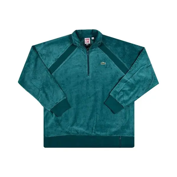 Supreme X Lacoste Velour Half Zip Track Top