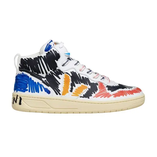 VEJA Marni X V-15 High Scribble Sneakers