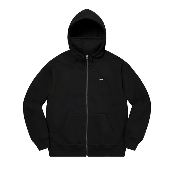 Supreme Small Box Facemask Zip Up Hooded Sweatshirt - Black